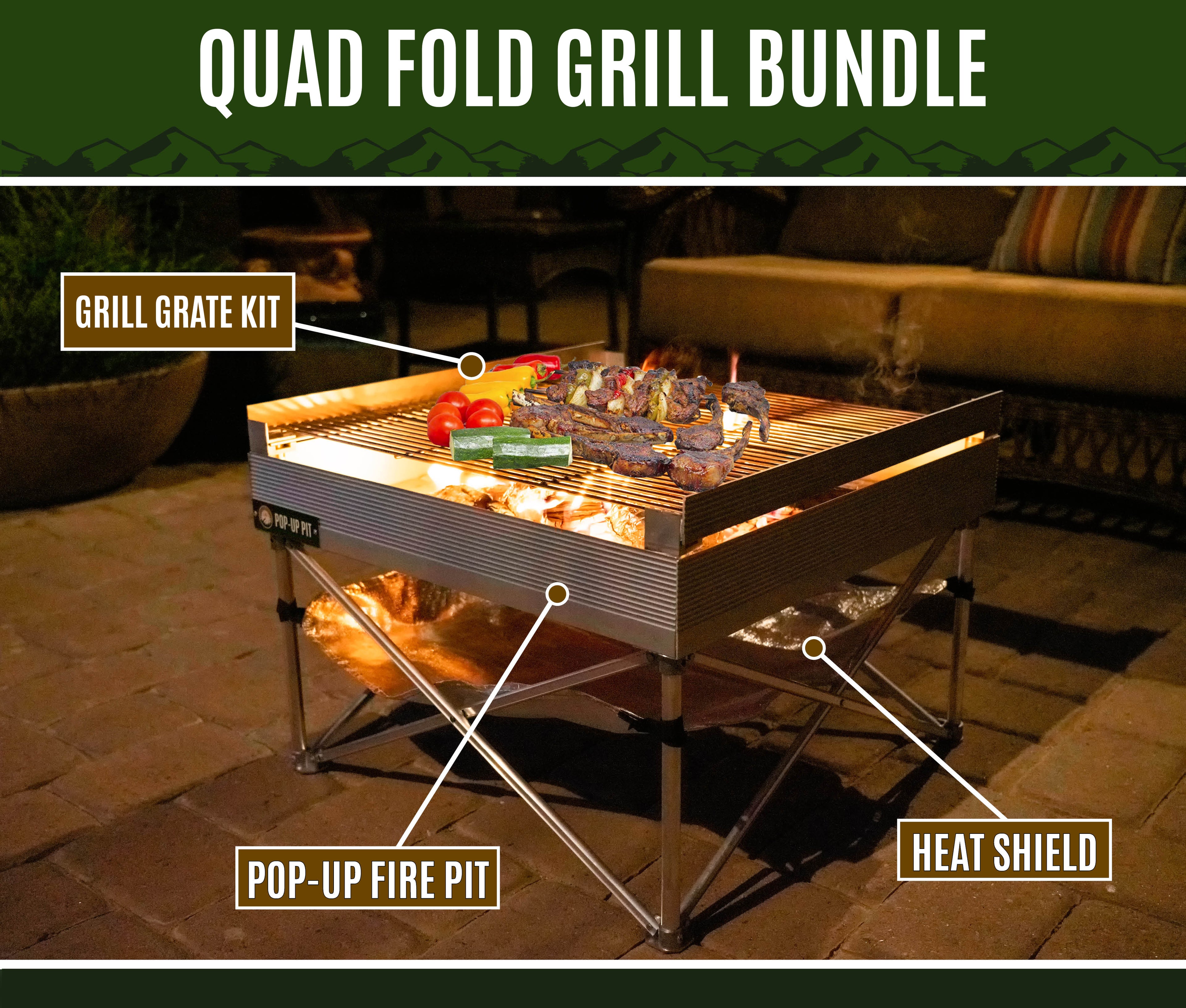 Pop-Up Fire Pit and Heat Shield Kit – Fireside Outdoor